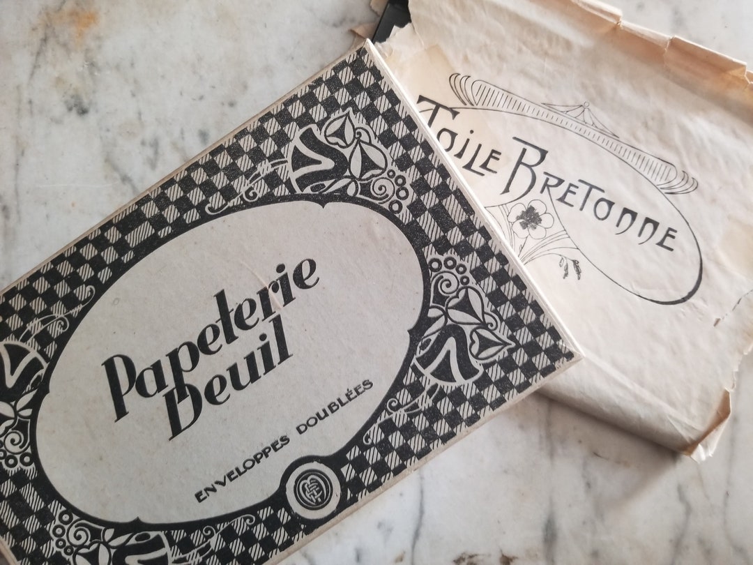 French Antique Mourning Stationery, Writing Paper and Envelopes - Etsy