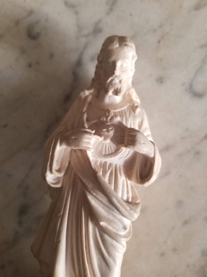 Antique Sacred Heart of Jesus Figurine. Pieraccini Religious - Etsy