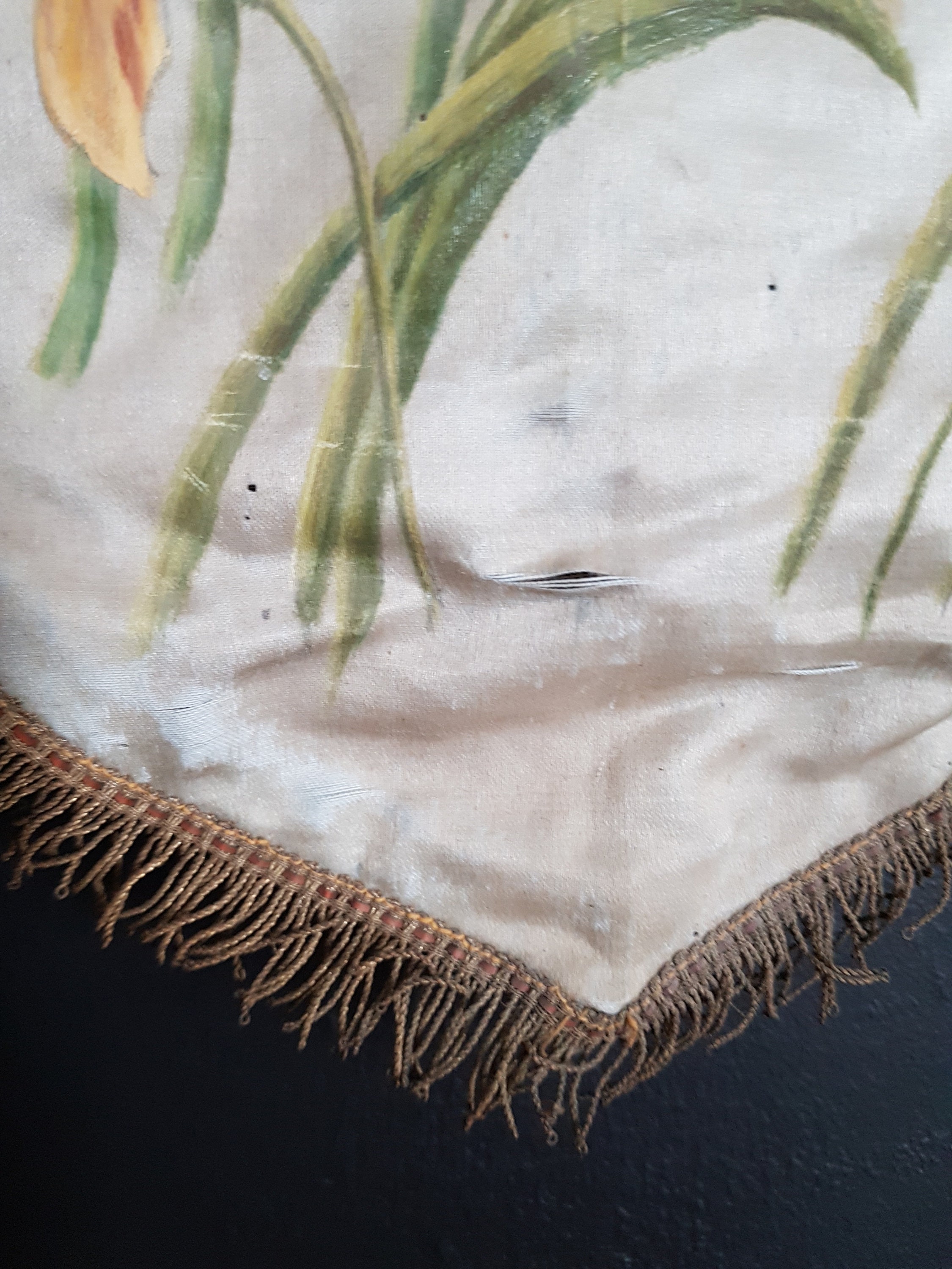 Antique Spanish Religious Procession Banner. Painted Silk. | Etsy