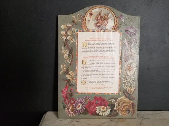 Antique Painted Frame Latin Catholic Mass Altar Card. Chritian - Etsy