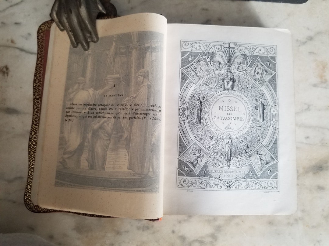 French Antique Missal of the Catacombs With Engraving From M. Méaulle ...
