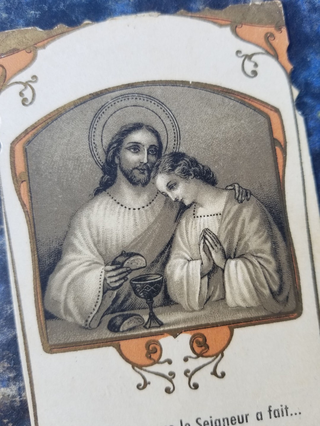French Antique Holy Prayer Card. Holy Communion 1951 - Etsy