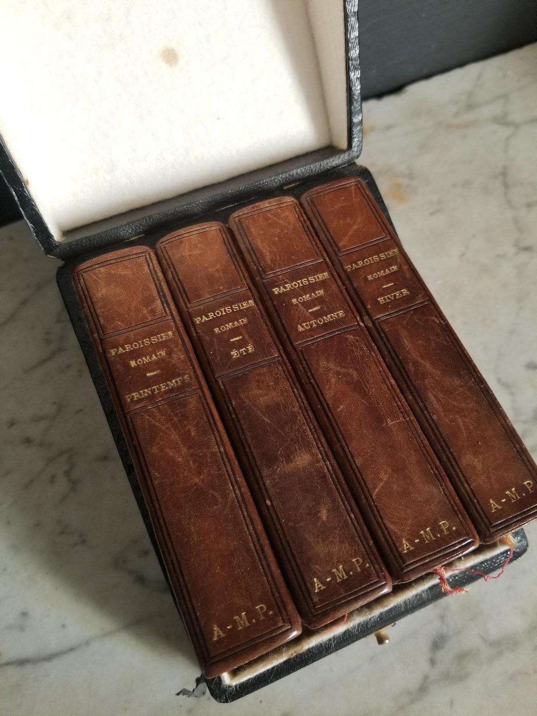 Set of 4 Christian Prayer Books. Antique Latin and French Missals. Four ...