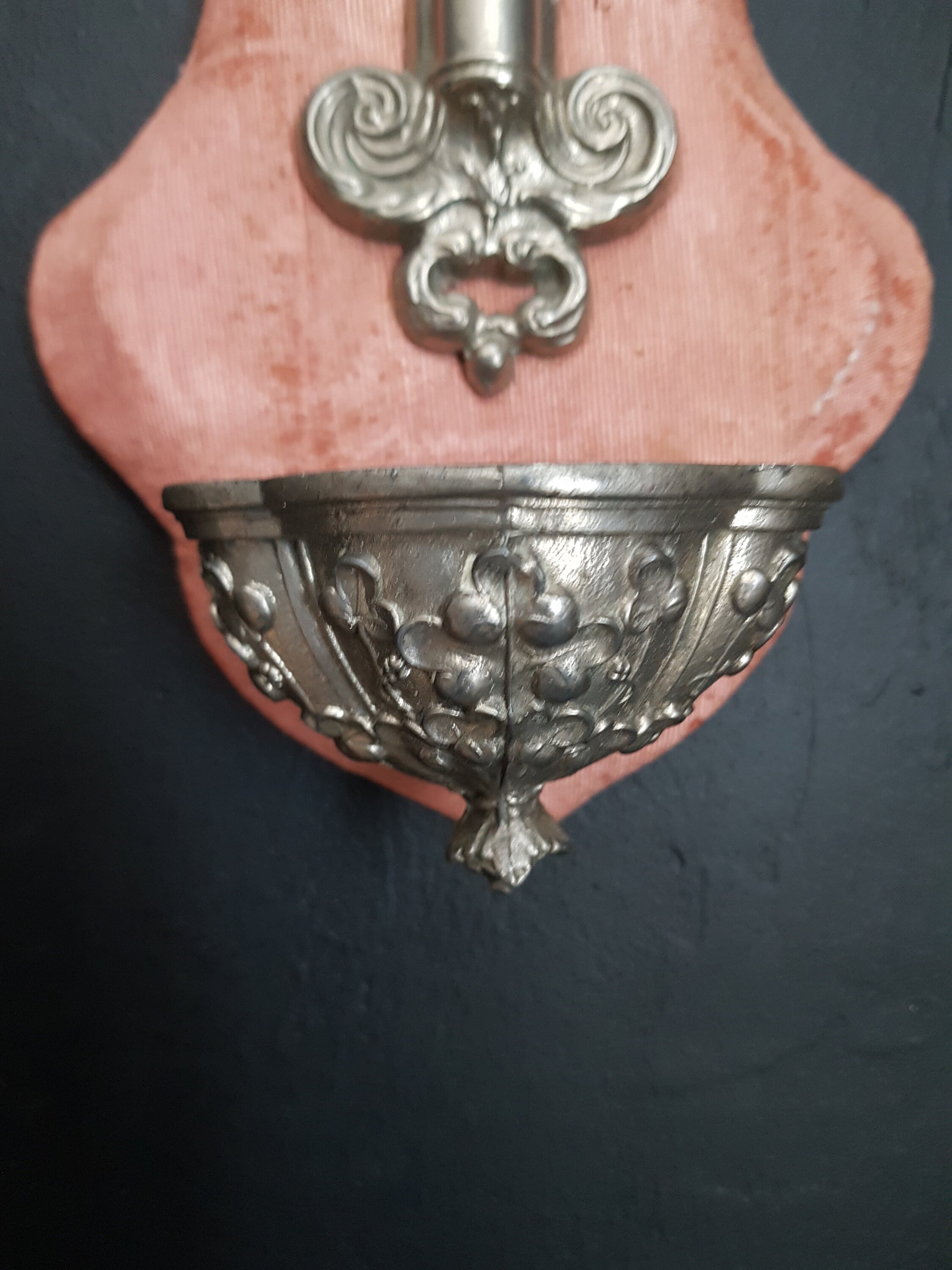 Unusual French Antique Wall Crucifix. Pink Material - Etsy