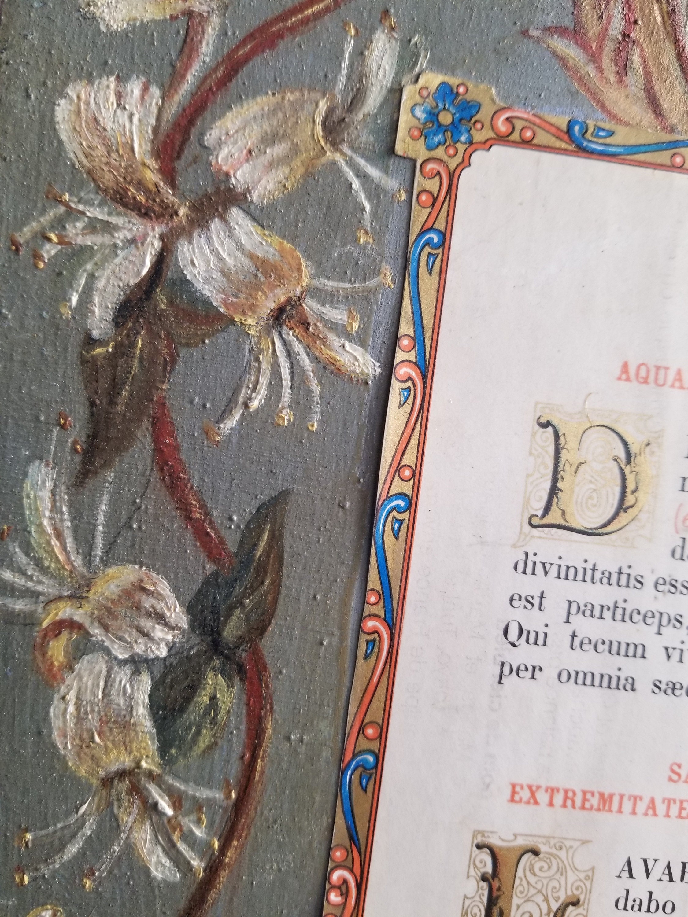 Antique Painted Frame Latin Catholic Mass Altar Card. Chritian - Etsy