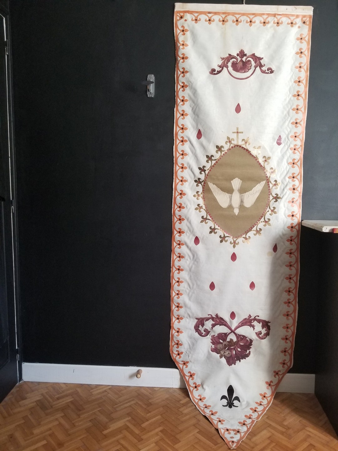 French Antique Church Procession Banner / Holy Spirit - (16) - Etsy