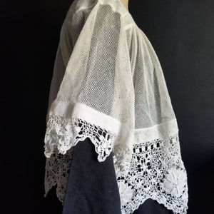 Vintage Altar Choir Boy Surplice. Lace Edges. Catholic Liturgical ...