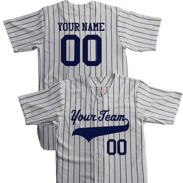 Navy Pinstripes - Etsy