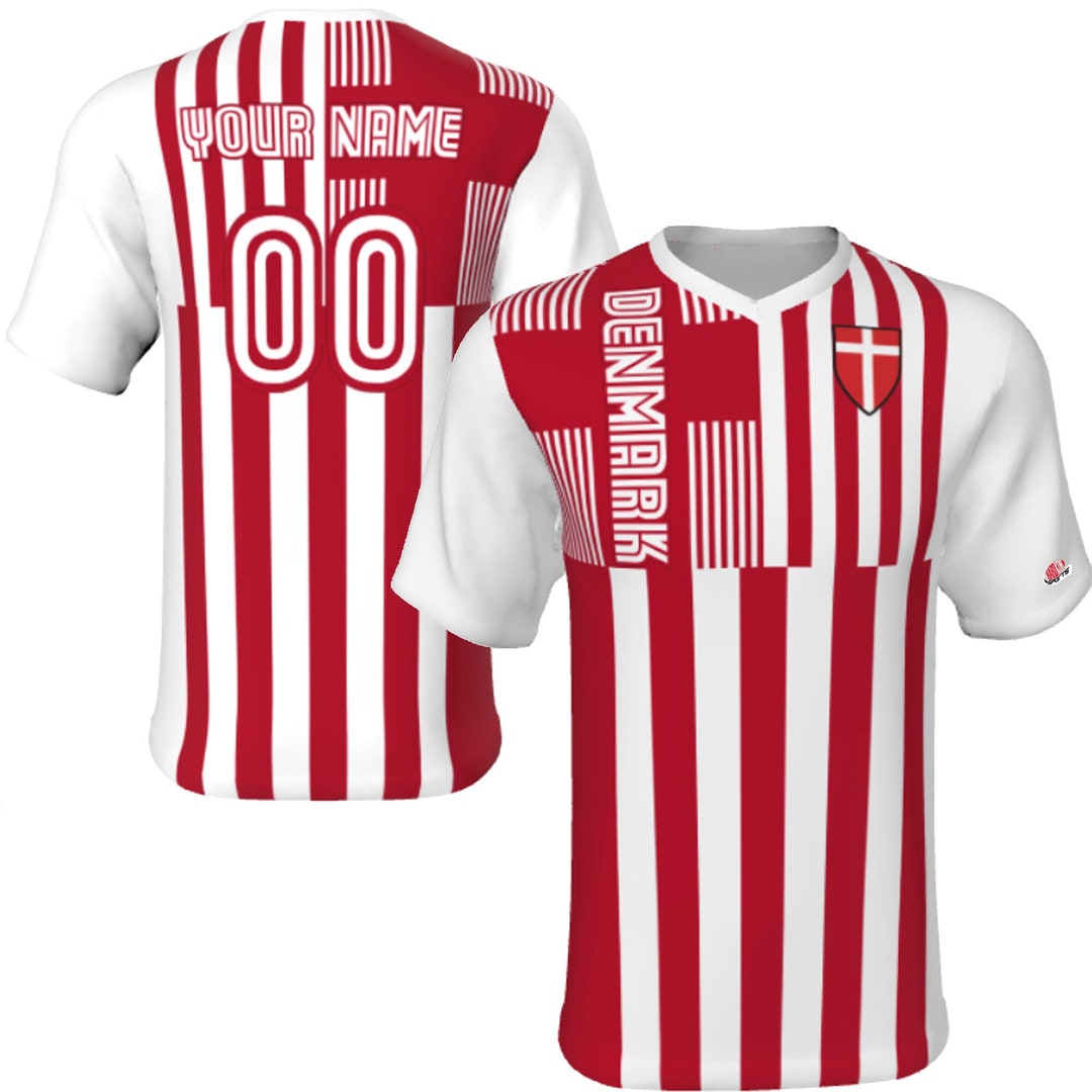 Custom Denmark Soccer Jersey, Customized With Your Name and Number on ...