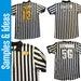 Custom Referee Jersey for Officials V-neck Black & White Stripes ...