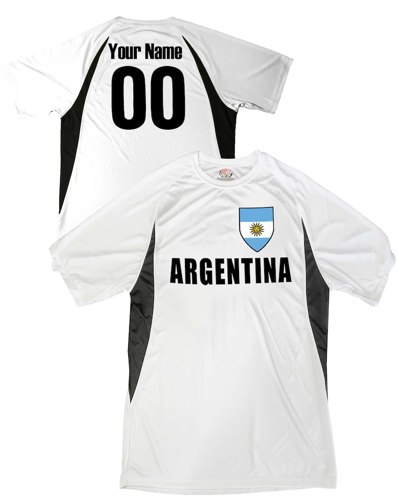 Argentina Soccer Jersey Argentinian Flag Shield Design - Etsy