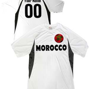 Morocco Soccer Jersey, Moroccan Flag Soccer Ball Design, Customized ...