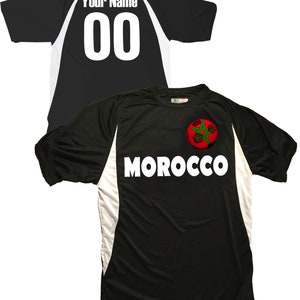 Morocco Soccer Jersey, Moroccan Flag Soccer Ball Design, Customized ...