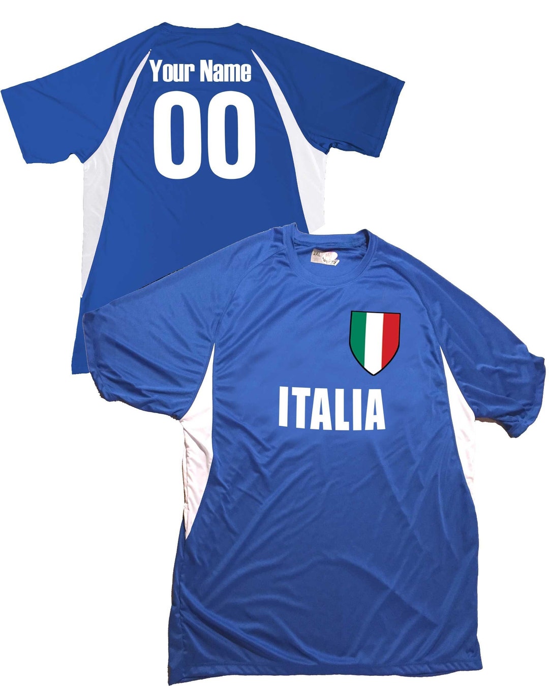 Italia Soccer Jersey Italian Shield Design Customized With Your Names ...