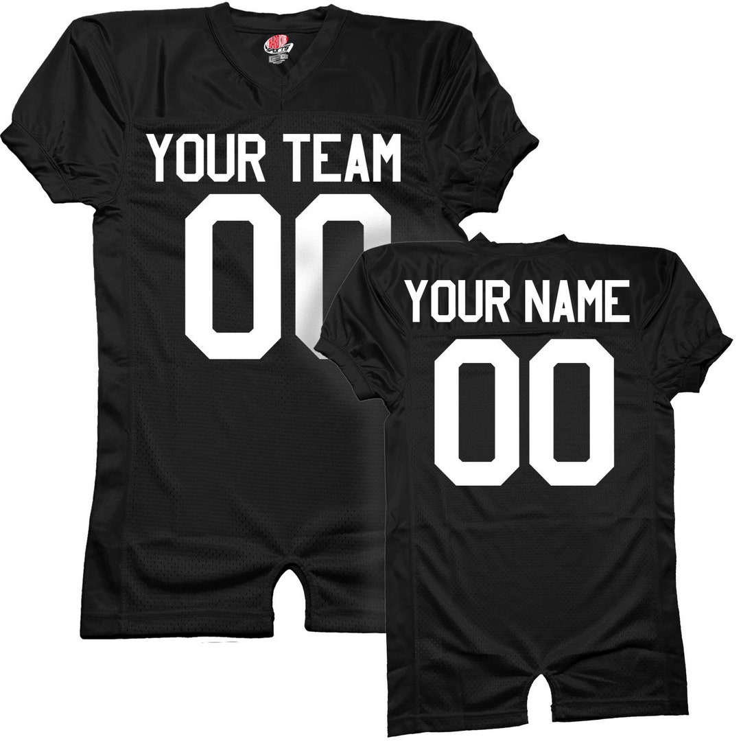 Personalized Professional Fit Football Jersey Black, Graphite, Silver ...