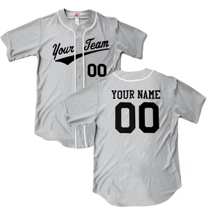Slanted Triangle Logo 6 Button Baseball Team Jersey With Piping ...