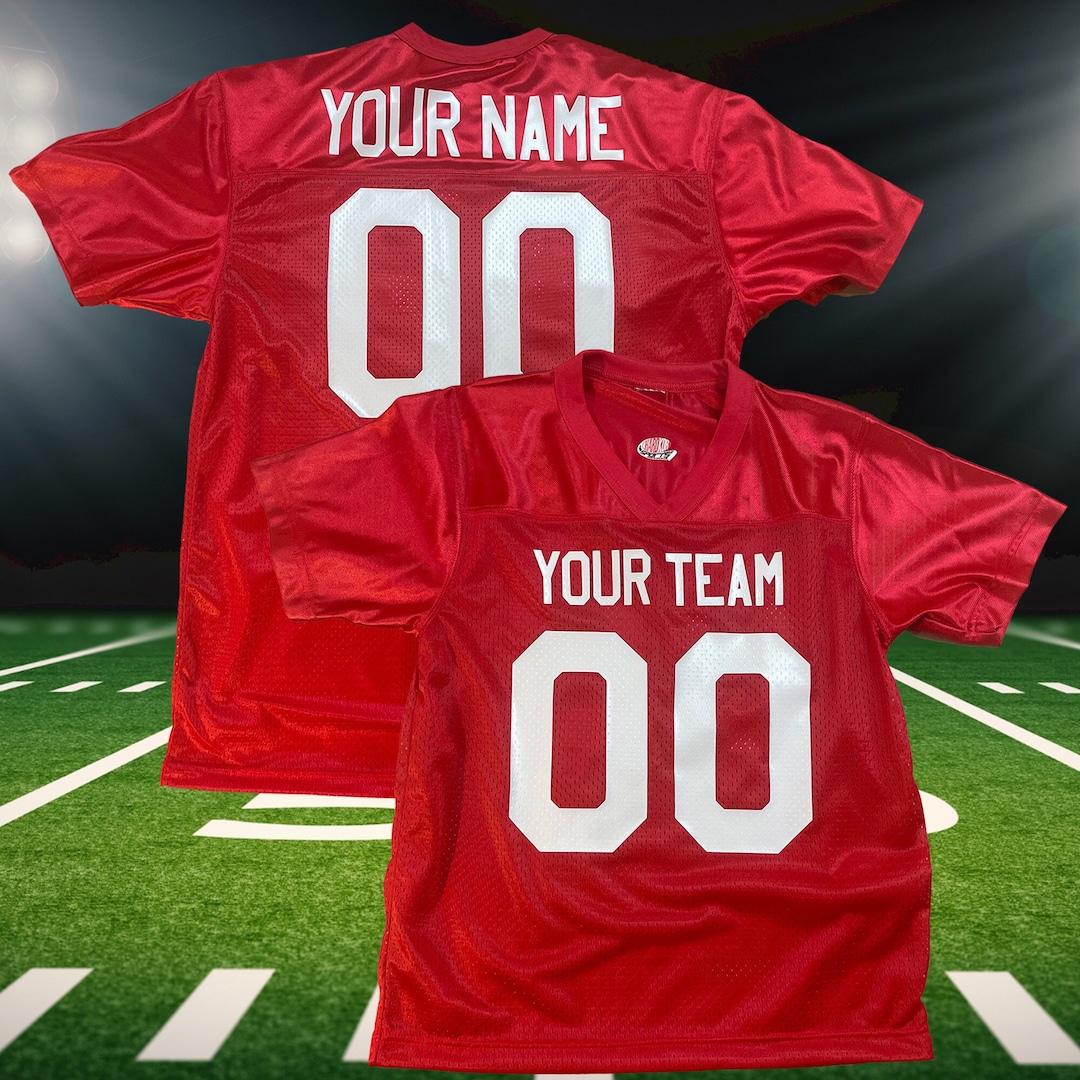 Custom Football Jersey Throwback Replica Fan Shirt | Vintage Vinyl ...