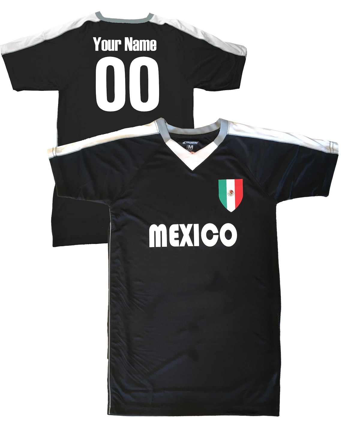 Custom Mexico Soccer Jersey With Mexican Flag Shield Design | Etsy
