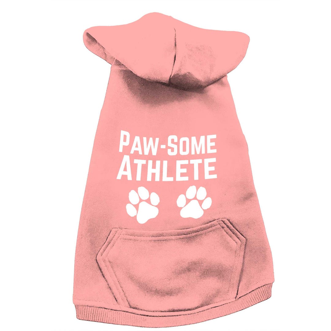 Sporty Dog "paw-some Athlete" Dog Hoodie - Sporty Fleece Pet Sweatshirt ...