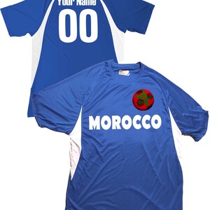 Morocco Soccer Jersey, Moroccan Flag Soccer Ball Design, Customized ...