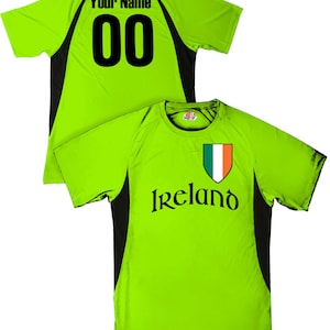 Custom Ireland Soccer Jersey With Irish Flag Shield Design ...