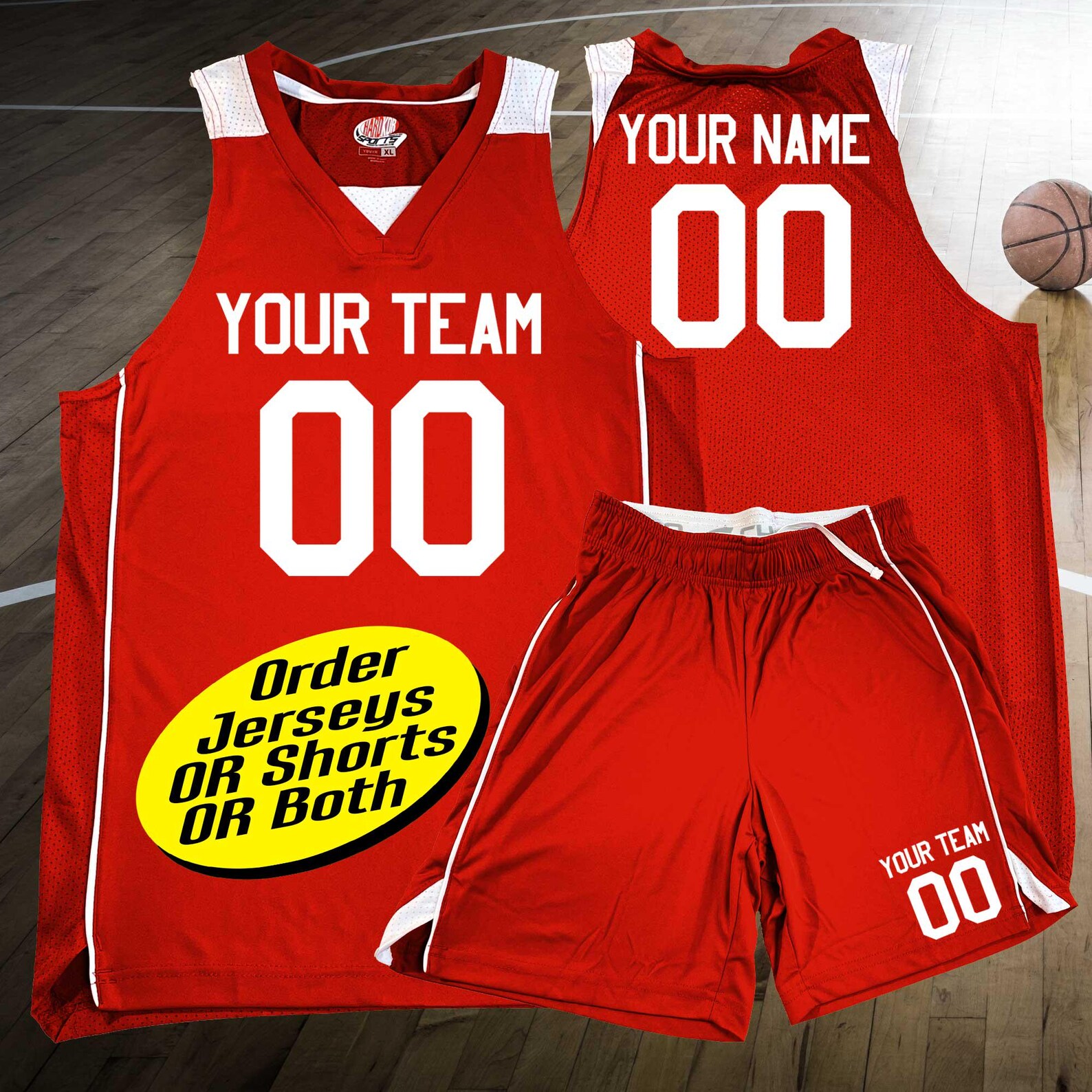 Custom Basketball Jersey and Shorts Set - Personalized Team Uniform ...