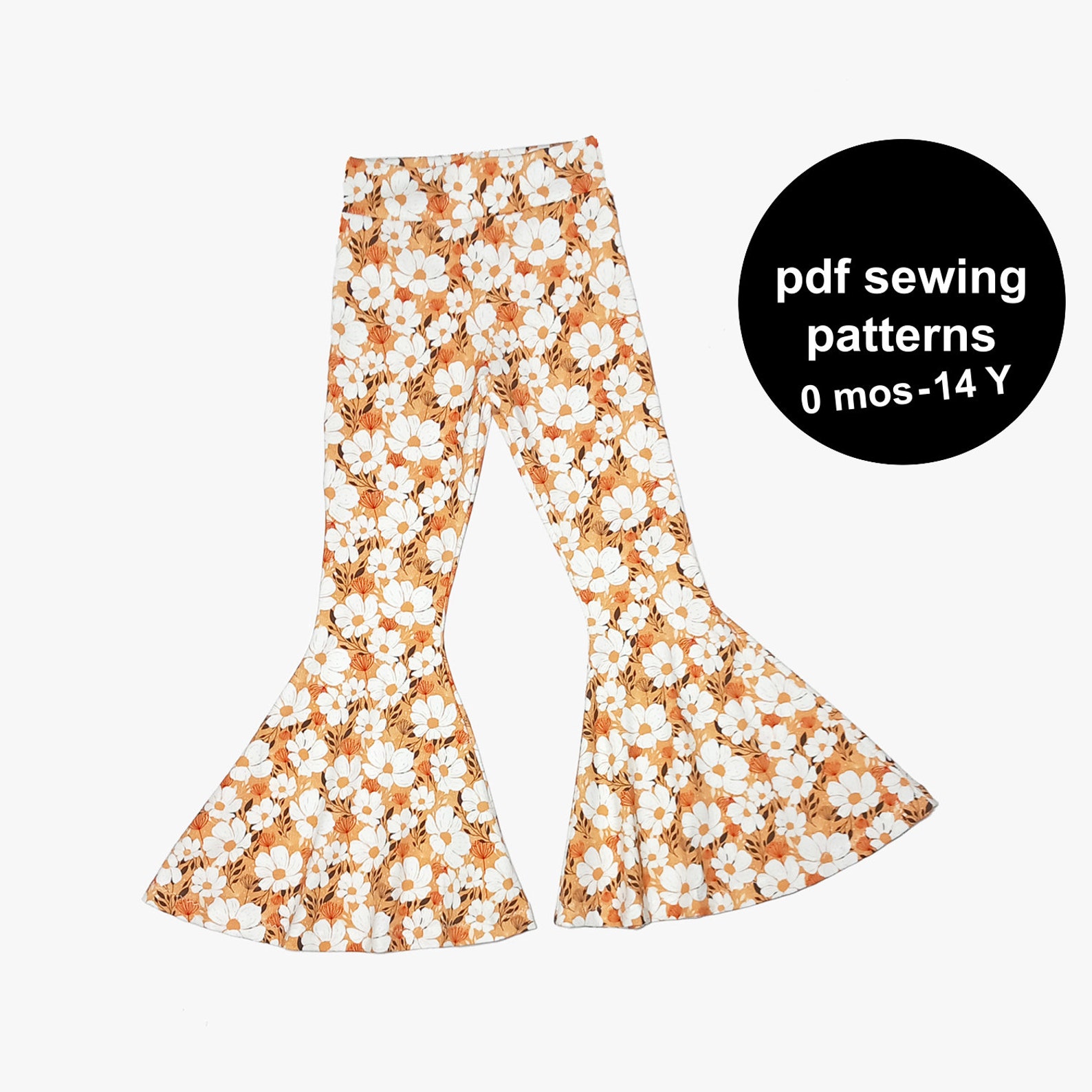 Kids Bell Bottom Sewing Patterns for Kids From 0 Months to 14 - Etsy