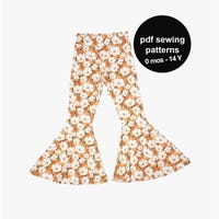 Baby Flare Pant Sewing Pattern, Baby Flared Pants Pattern, Flared Pants ...