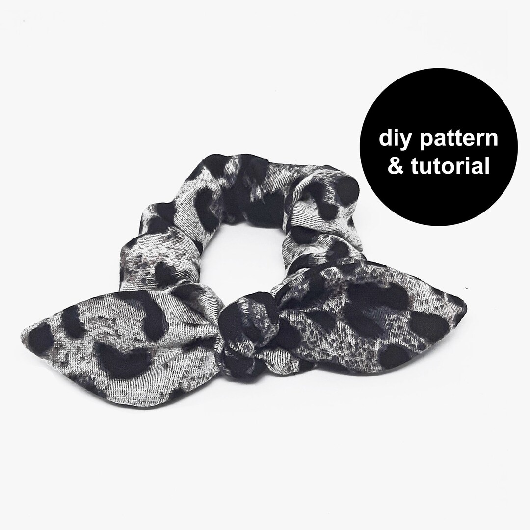 Scrunchie Sewing Pattern: DIY Bow Scrunchie Template (PDF) - Etsy