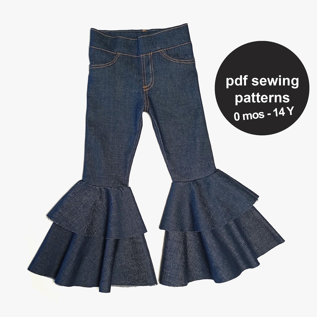 Baby Flare Pants Sewing Pattern to Sew Fun Baby Leggings With Bell ...