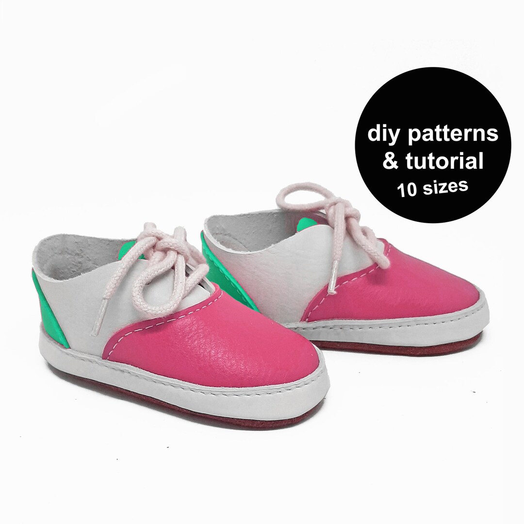 Baby Booties Sewing Pattern With Tutorial to Make Sneakers for Babies ...