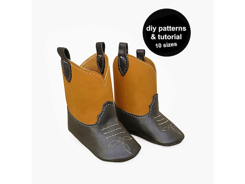 Baby Cowboy Boots Sewing Pattern (PDF Template) - Etsy