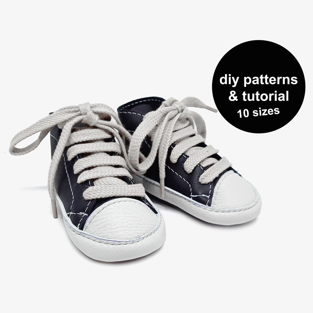 Baby High Top Sneaker Sewing Pattern: DIY Baby Booties (PDF Download ...