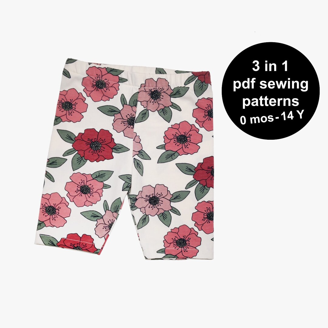 Kids Shorts Patterns to Sew Cycle Shorts. Get Biker Shorts PDF Sewing ...