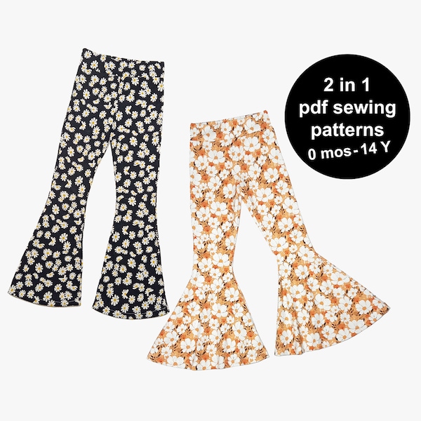 Kids Flare Leggings Sewing Pattern - Etsy