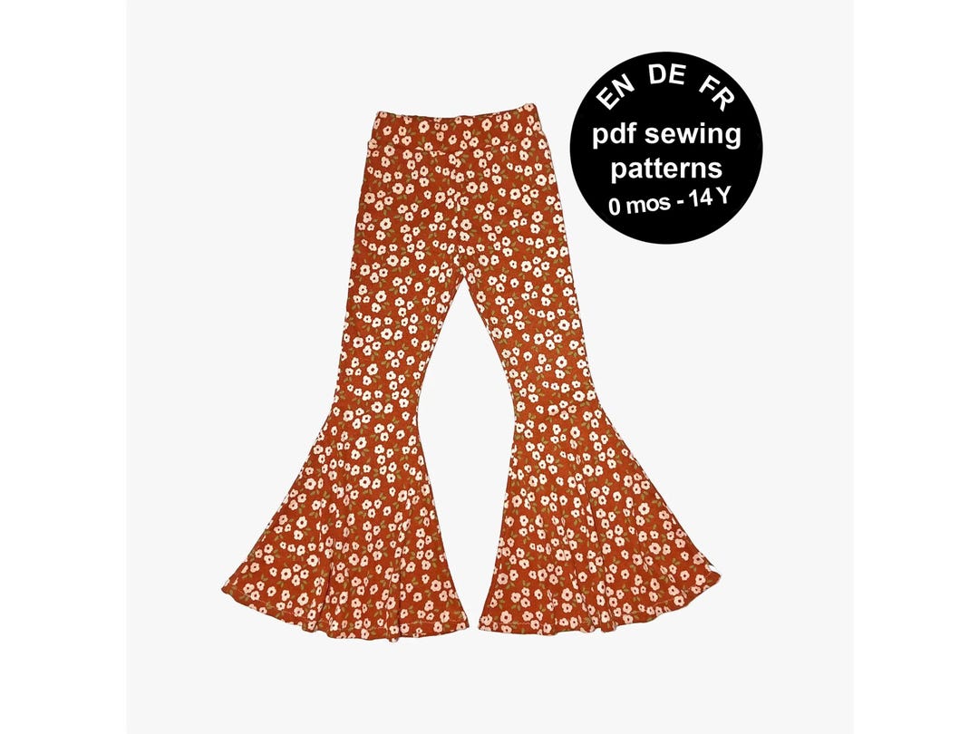 Baby Bell Bottoms Sewing Pattern: Kids' Flare Leggings (PDF Pattern) - Etsy