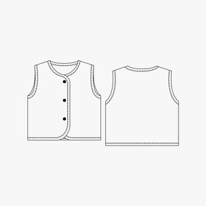 Baby Vest Sewing Pattern to Complete a Birthday Outfit. Sew Vests for ...
