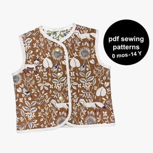 Kids Vest Sewing Pattern to Complete a Holiday Outfit. or Sew a Baby ...