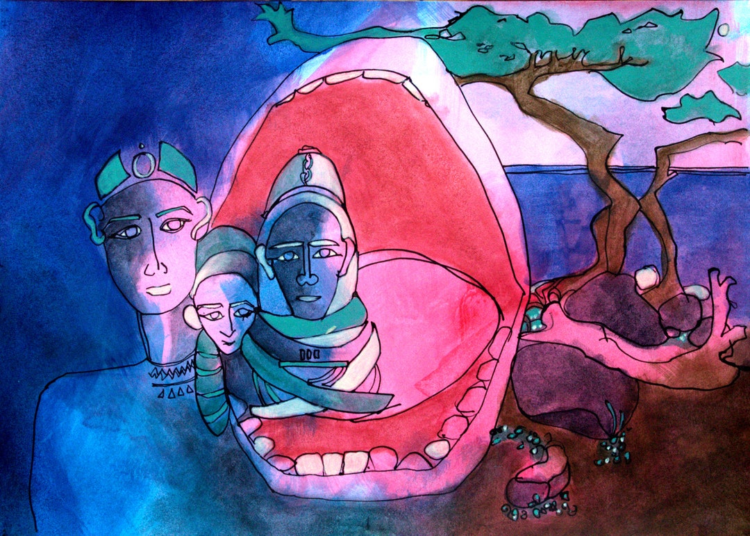 Devour and Be Devoured original Painting - Etsy