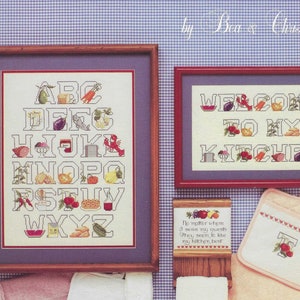 KITCHEN Abcs Vintage 1993 Counted Cross Stitch Pattern Chart Leaflet 3 ...