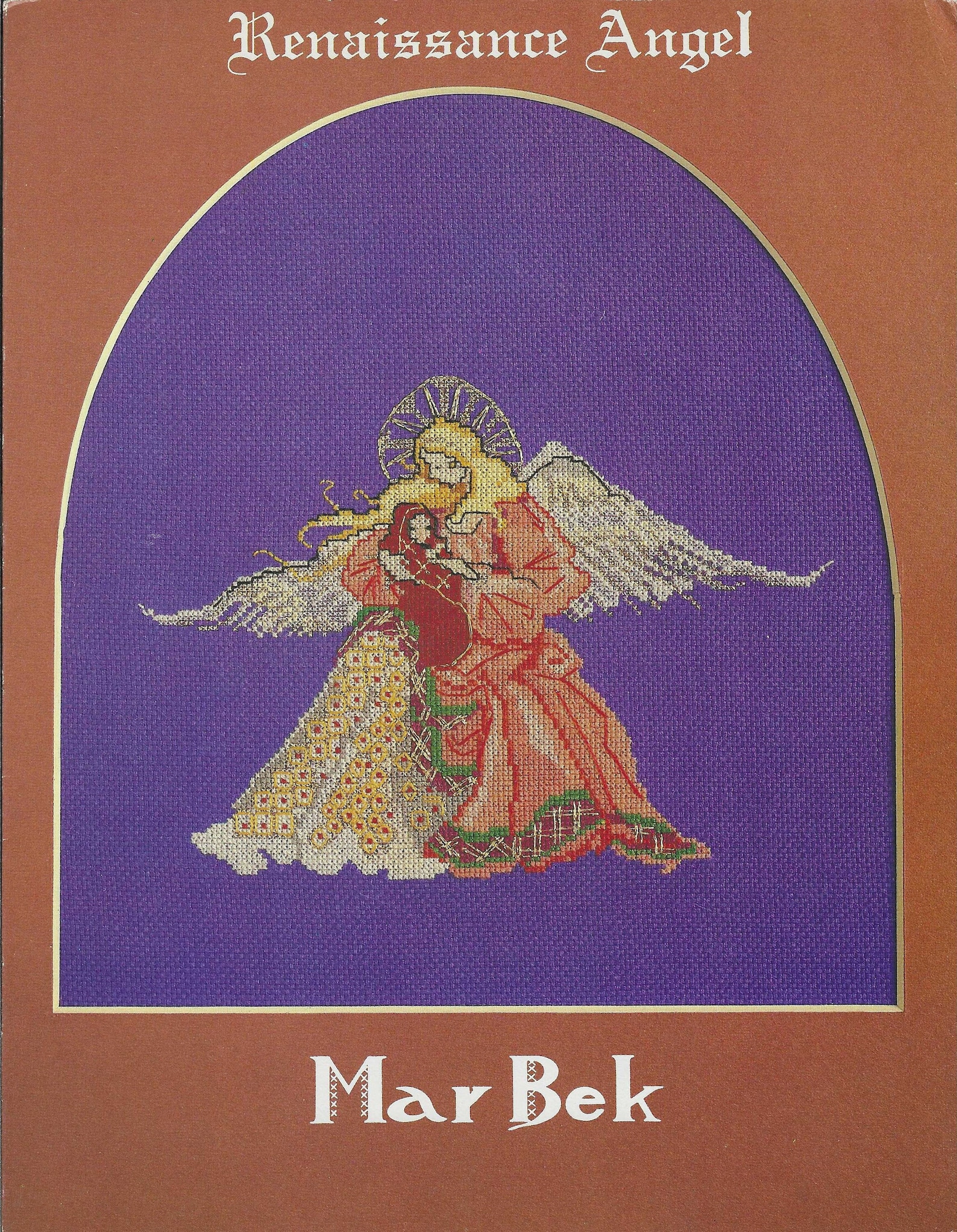 RENAISSANCE ANGEL Vintage 1981 Counted Cross Stitch Leaflet Chart ...