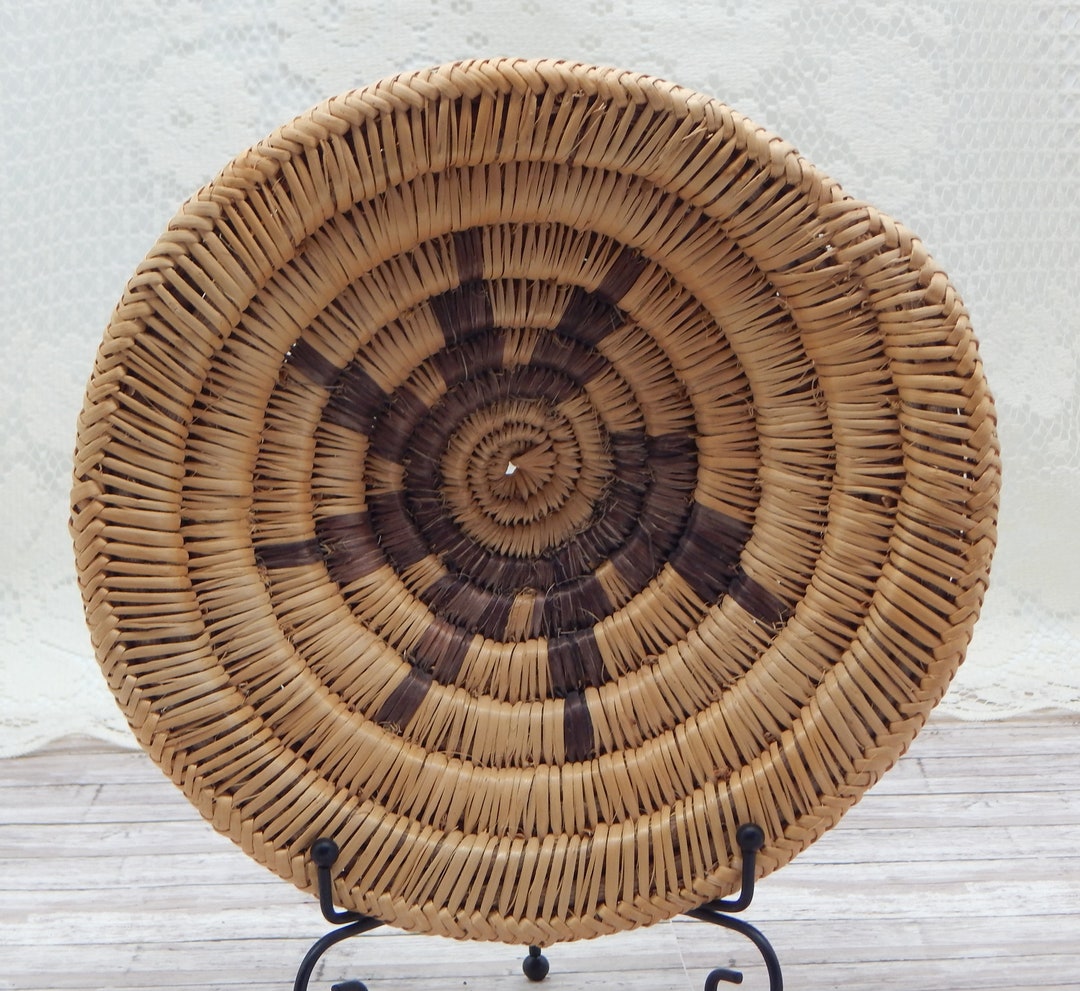 NAVAJO WEDDING BASKET Vintage Native American 7 Point Star Made by ...