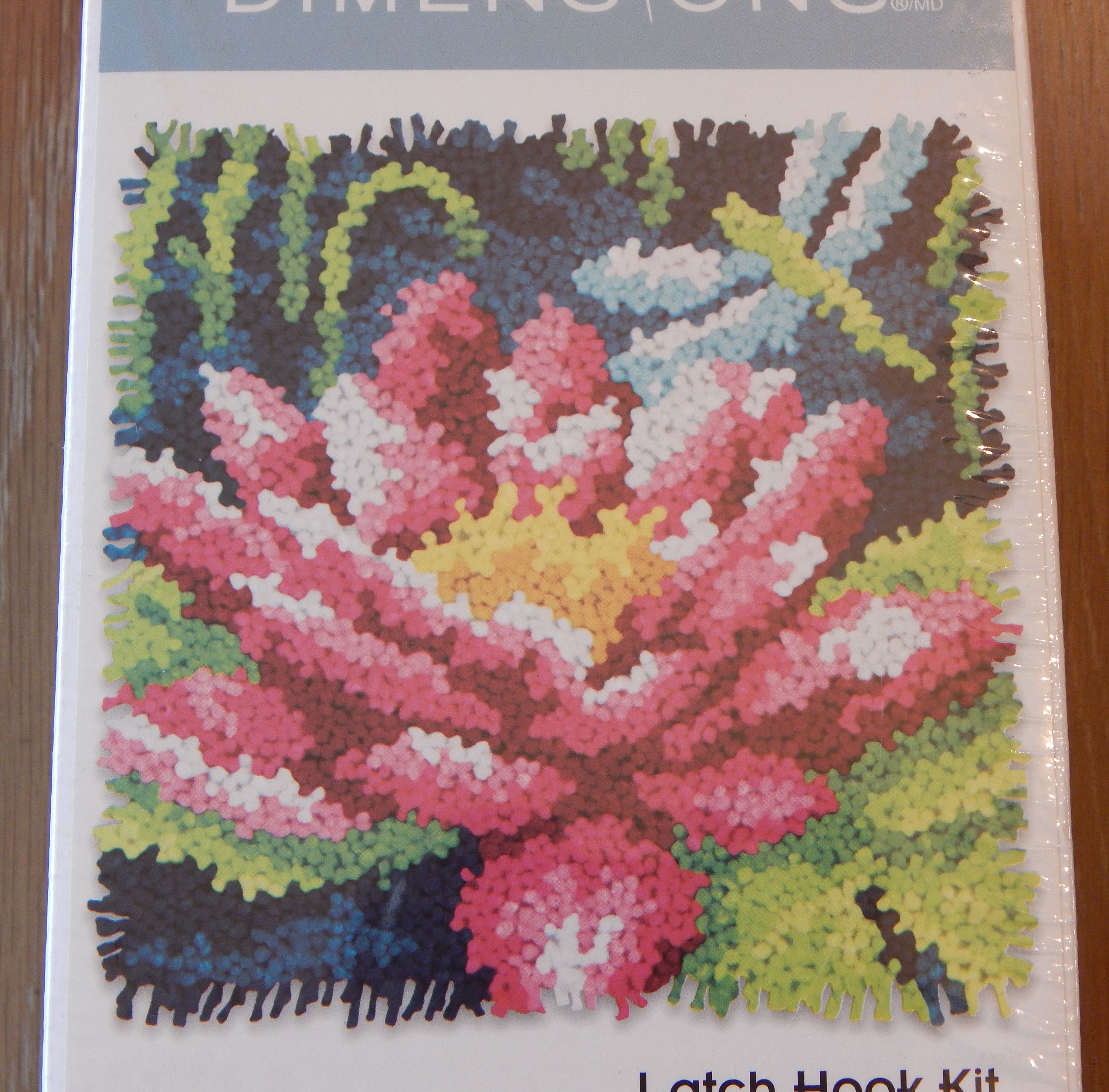 Lily Pink Flower Latch Hook Kit by Dimensions for Wall Hanging - Etsy