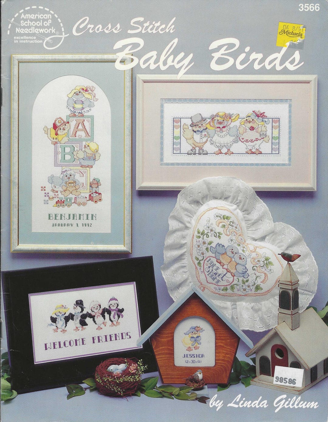 BABY BIRDS Vintage 1991 Cross Stitch Pattern Chart Leaflet 13 Designs ...