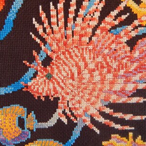TROPICAL FISH Finished Completed Cross Stitch Deep Sea Life | Etsy