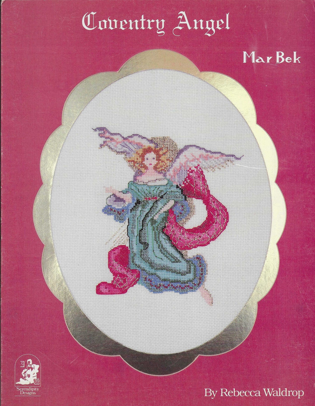 COVENTRY ANGEL Vintage 1983 Counted Cross Stitch Leaflet Chart Pamphlet ...