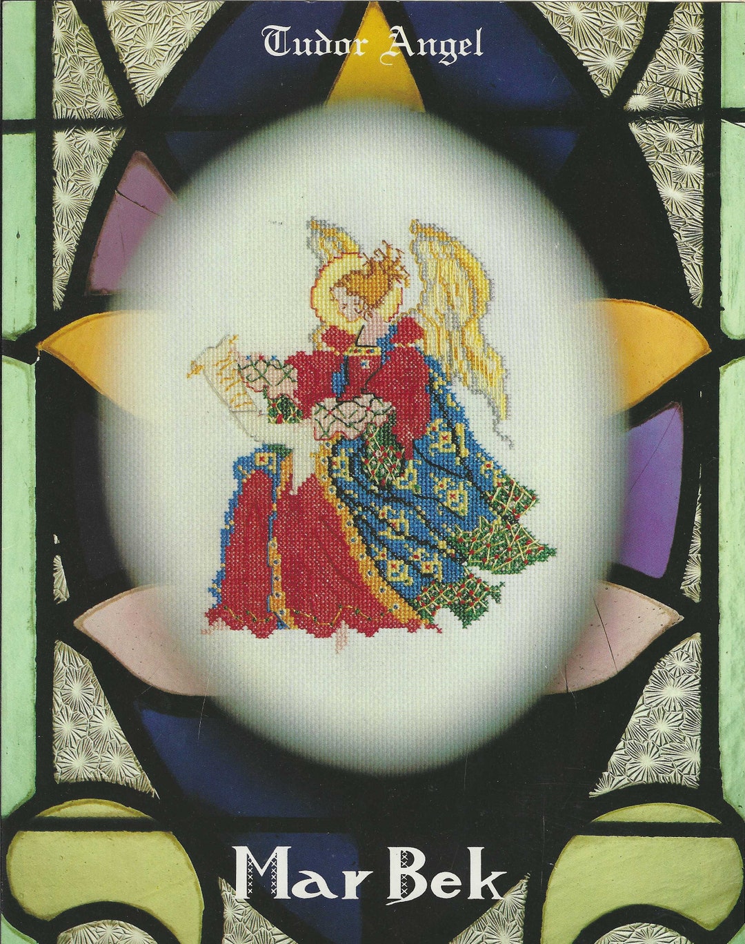 TUDOR ANGEL Vintage 1980 Counted Cross Stitch Leaflet Chart Pattern ...