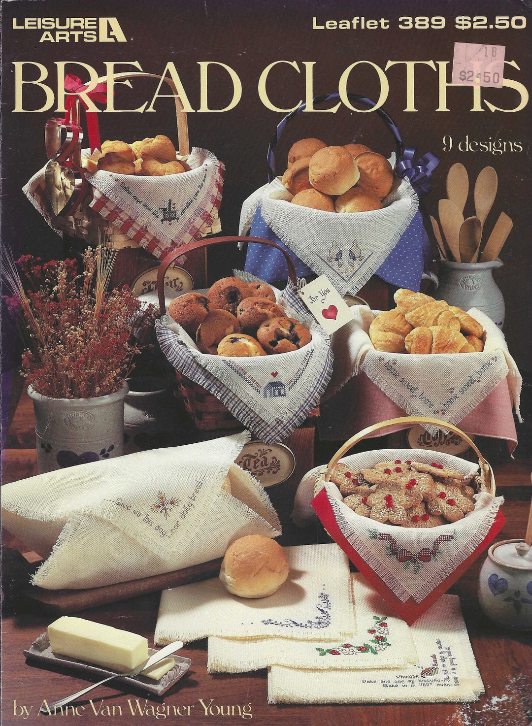 BREAD CLOTHS Vintage 1985 Leisure Arts Counted Cross Stitch Pattern ...
