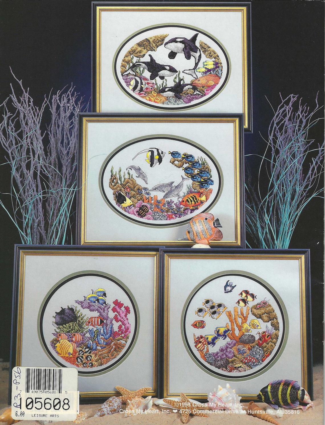 CIRCLES of the SEA Vintage 1995 Cross Stitch Pattern Leaflet 4 Marine ...