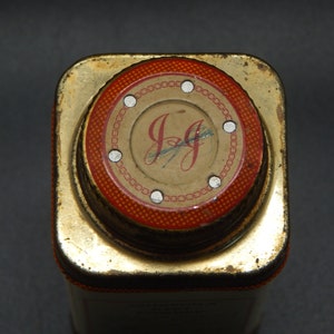 JOHNSONS BABY POWDER Vintage Midcentury Empty Tin Container Borated ...